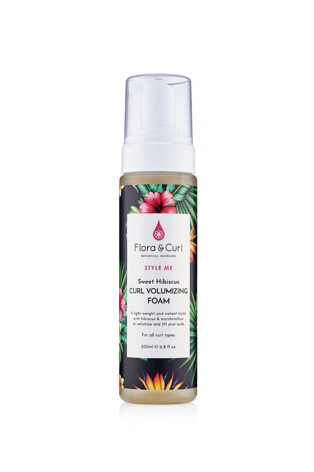 Flora & Curls STYLE ME Sweet Hibiscus Curl Volumizing Foam — Beto Cosmetics