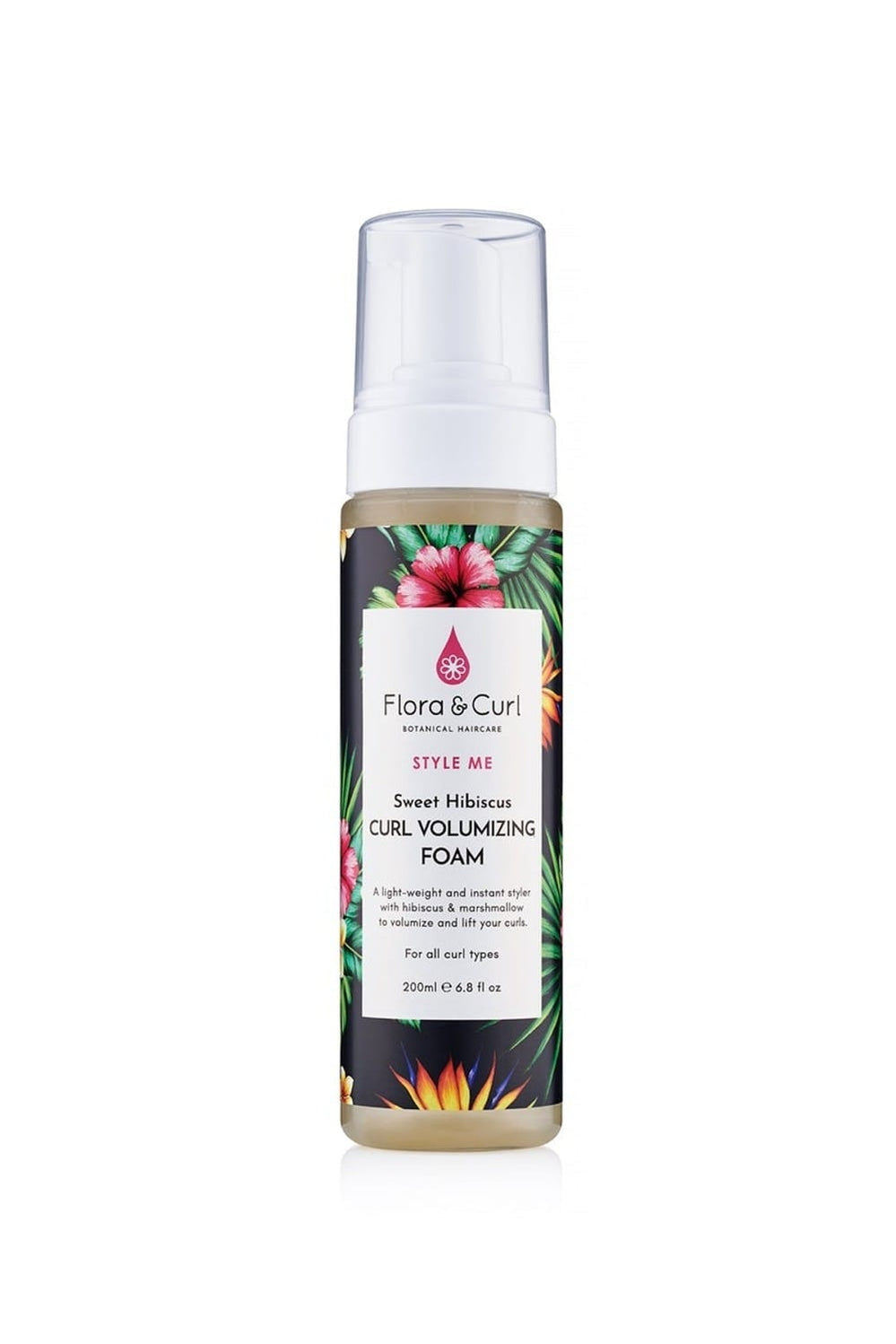 Flora & Curls STYLE ME Sweet Hibiscus Curl Volumizing Foam — Beto Cosmetics